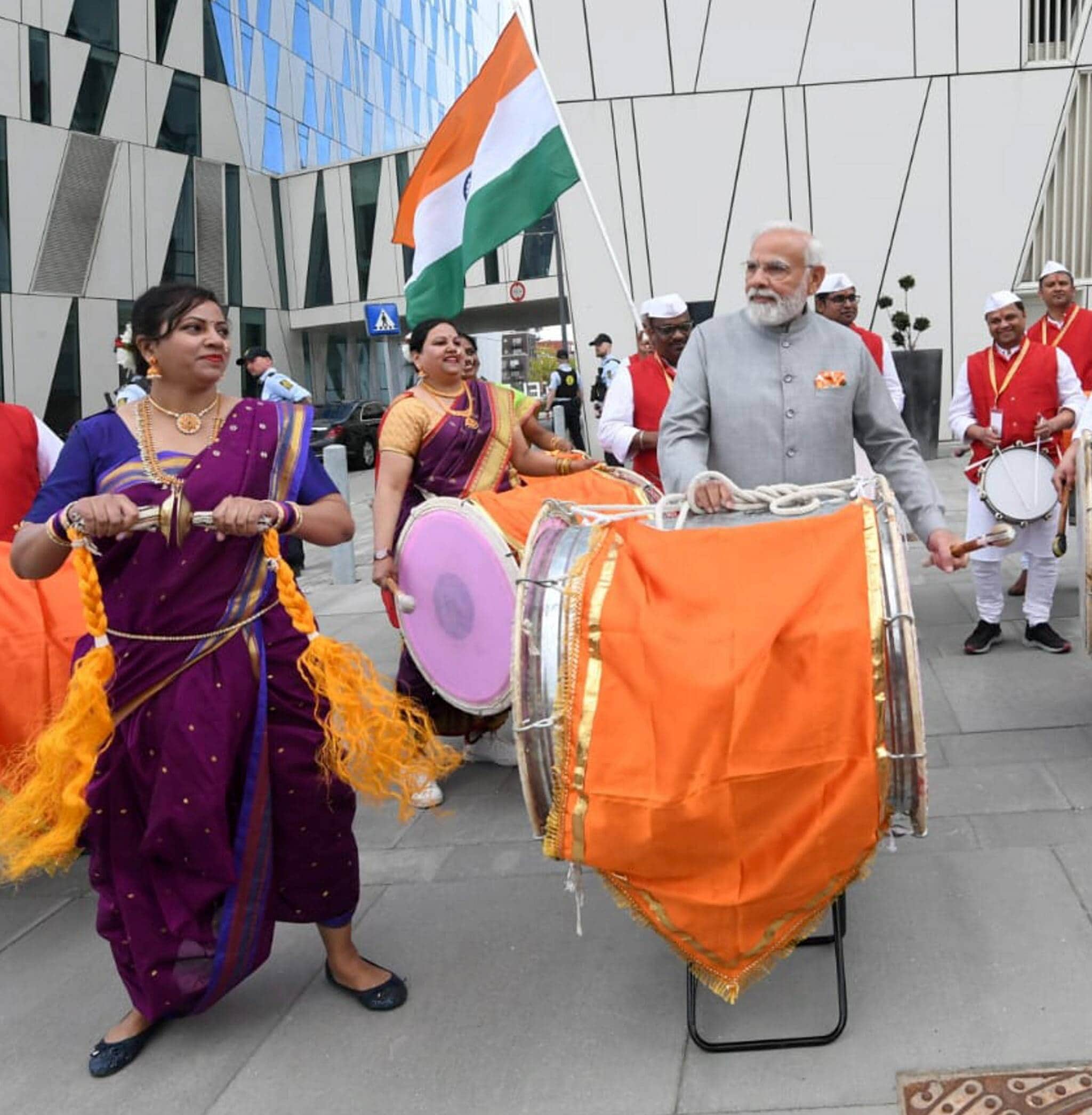 PM in Denmark: Modi Holds Talks With Danish PM; Plays 'Dhol' Amid Power ...