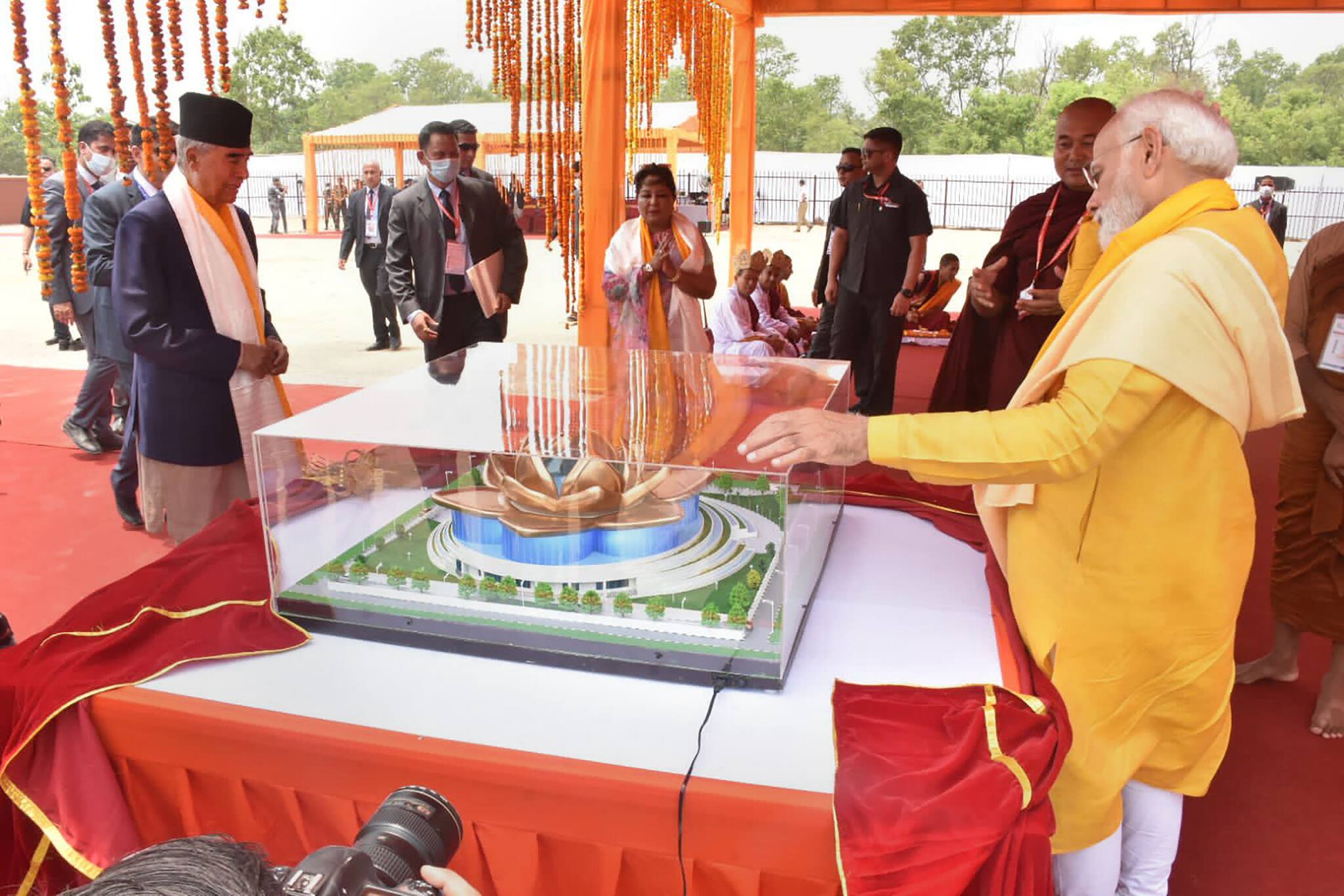 Modi Prays at Devi Temple on Buddha Pournami, Lays Foundation Stone for ...