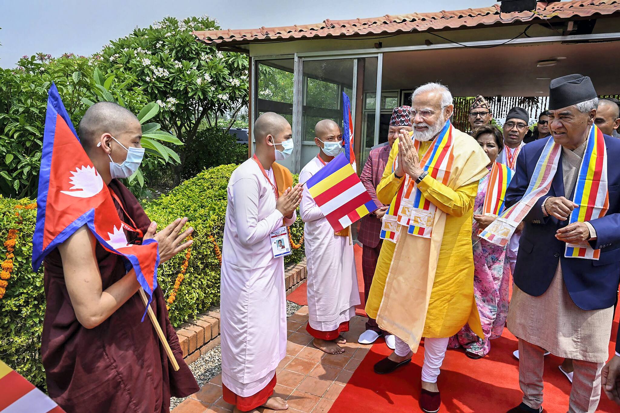 Modi Prays at Devi Temple on Buddha Pournami, Lays Foundation Stone for ...