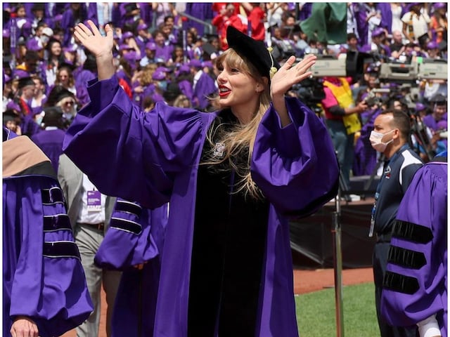 Taylor Swift Speaks at NYU Graduation Ceremony After Receiving Honorary Doctorate at Yankees ...