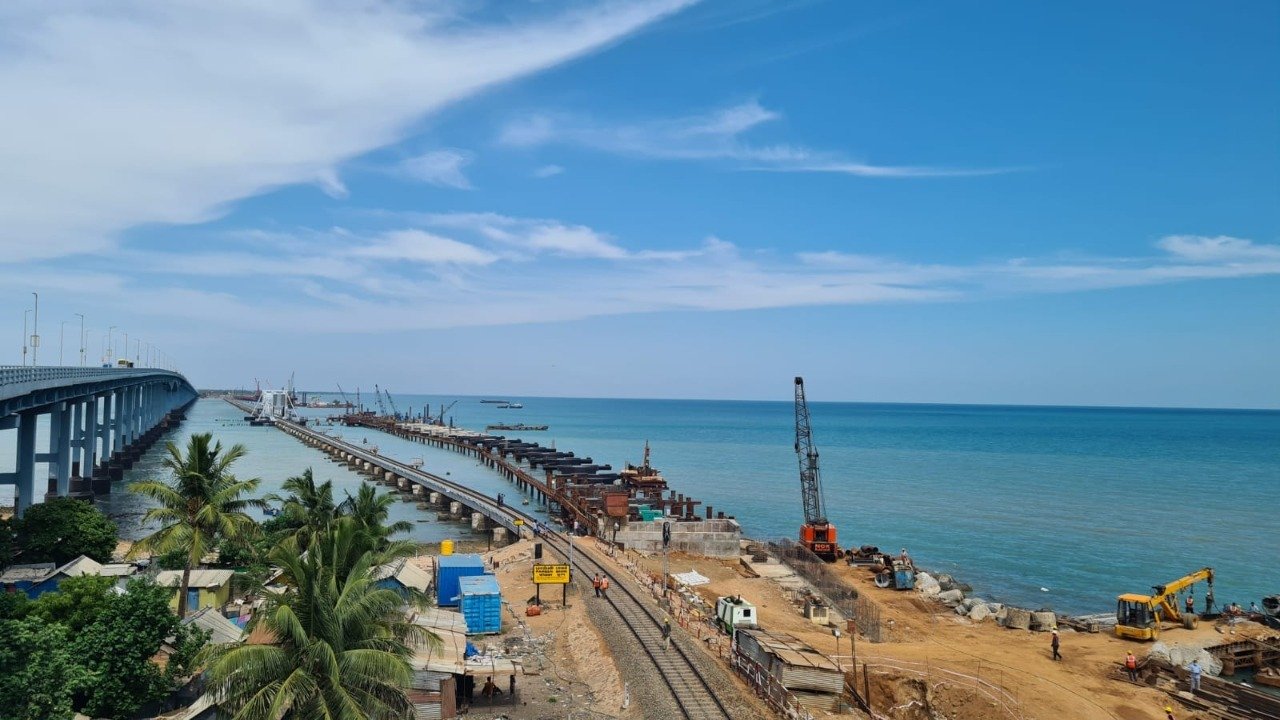 IN PICS: India's First Vertical Lift Railway Sea Bridge at Pamban in ...