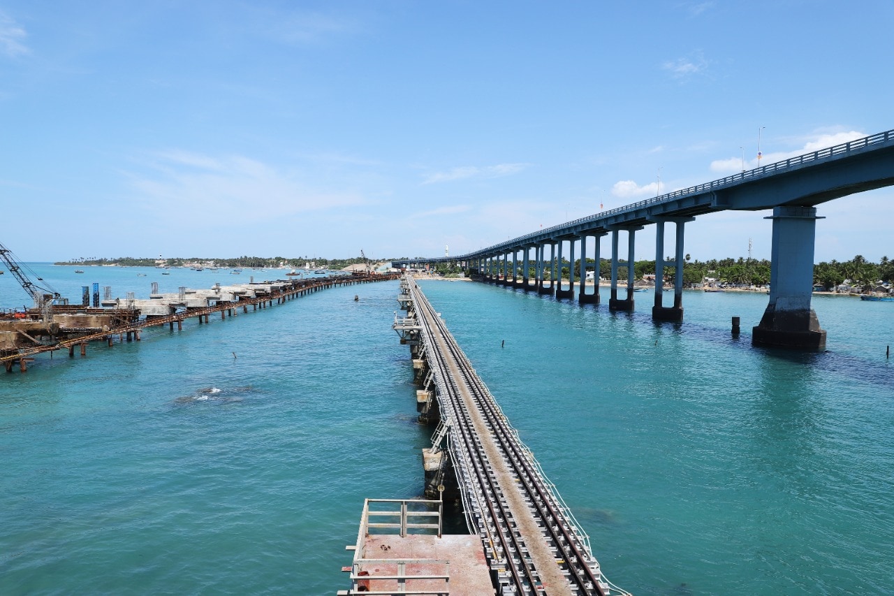 IN PICS: India's First Vertical Lift Railway Sea Bridge at Pamban in ...