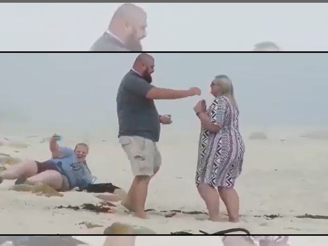 Woman Can't Stop Tripping While Filming Sister's Wedding Proposal at ...