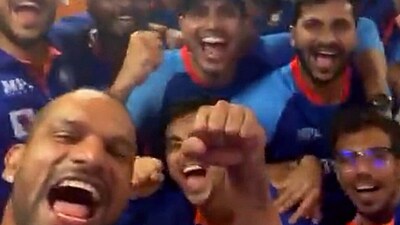 Shikhar Dhawan & Co Have Jubilant Dressing Room Celebration After India ...
