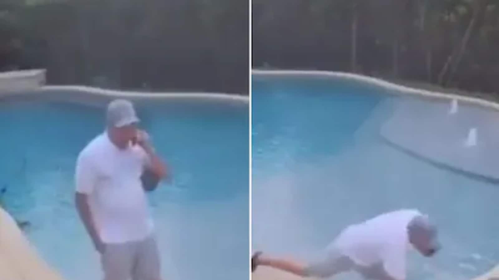 Man Continues Work Call After Tripping Near Pool, Internet Calls Him ...
