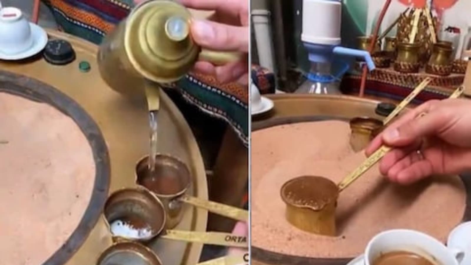 Video: Man Prepares Authentic Turkish Coffee in Three Different Vessels ...