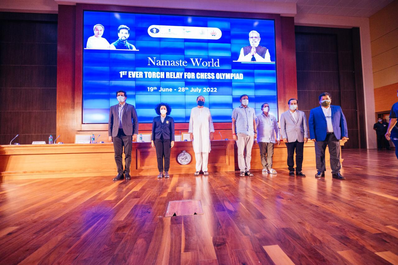 CM Naveen Patnaik Hands Over Chess Olympiad Torch to International ...