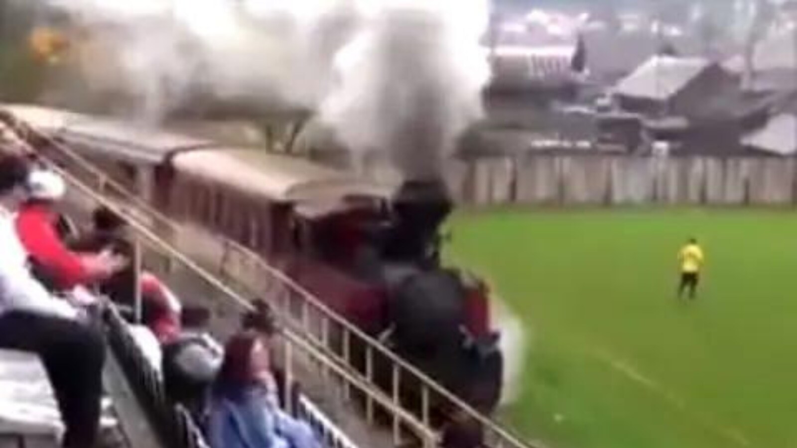 Watch: Steam Train Passes By This Football Stadium In Europe | Buzz ...