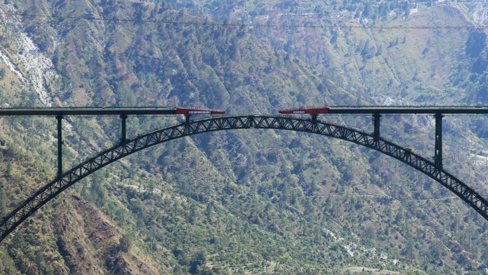 Chenab Bridge: Overarch Deck of World's Highest Railway Bridge in Jammu ...