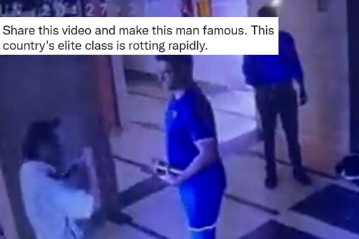 Inhumane Gurugram Man Slapping Guards After Being Stuck In Lift Sparks Outrage News18