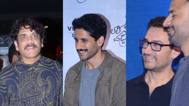 Laal Singh Chaddha: Chiranjeevi, Nagarjuna Steal Show At Hyderabad Premiere of Aamir-Chaitanya ...