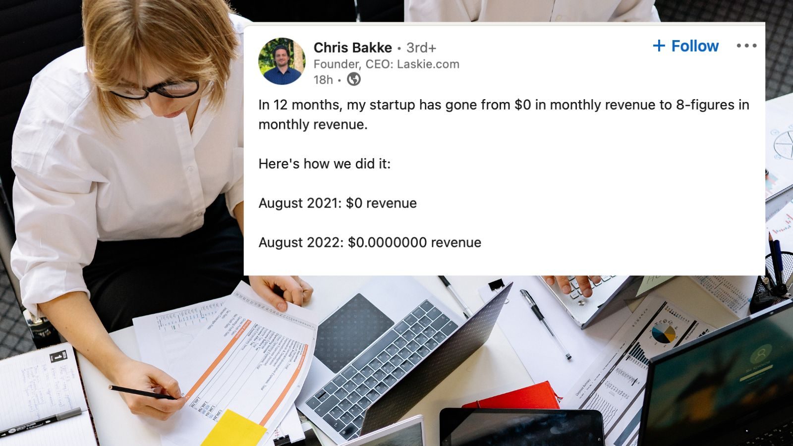Startup Owner Shares Sarcastic Post On Rapid Growth From 'Zero to 8 ...