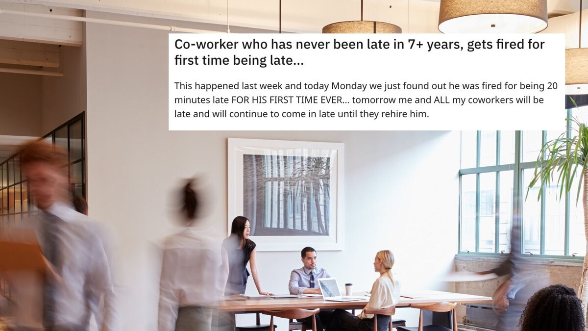 Employee Fired For Being Late For First Time In Seven Years Colleagues