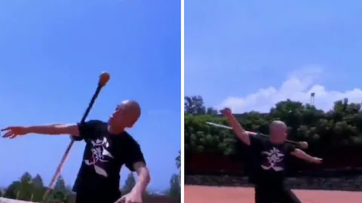 Watch: Man Balances Rotating Sword All Over His Body Leaving Internet ...