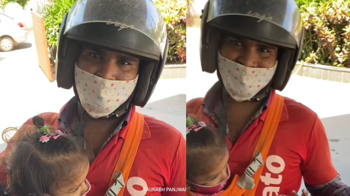 'Inspiring': Food Delivery Agent Carries His Kids to Work, Zomato Steps ...