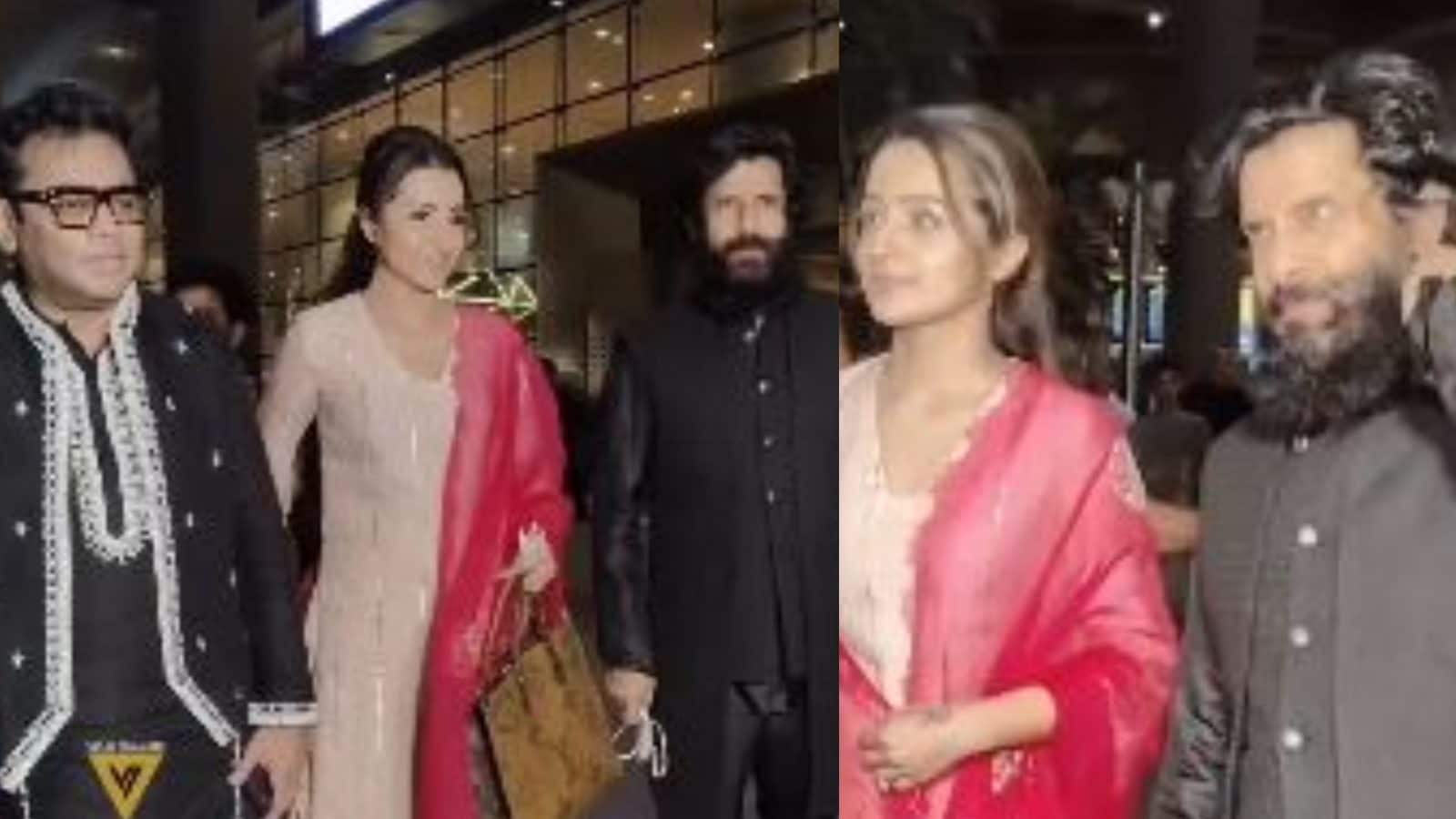 AR Rahman Poses With Ponniyin Selvan: I Stars Chiyaan Vikram, Trisha At ...