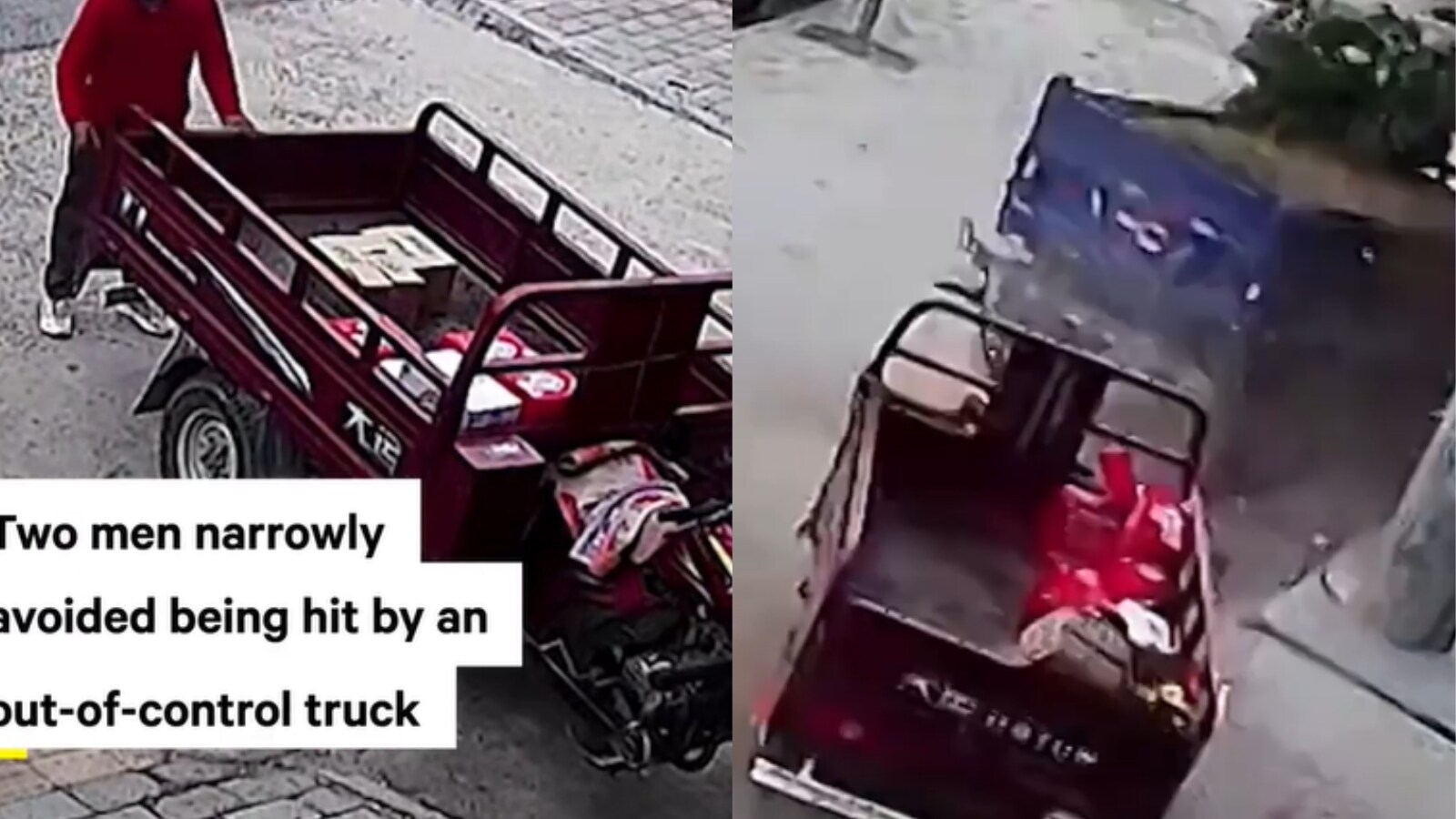 WATCH: Two Men's Narrow Escape from Out-of-control Vehicle in China ...