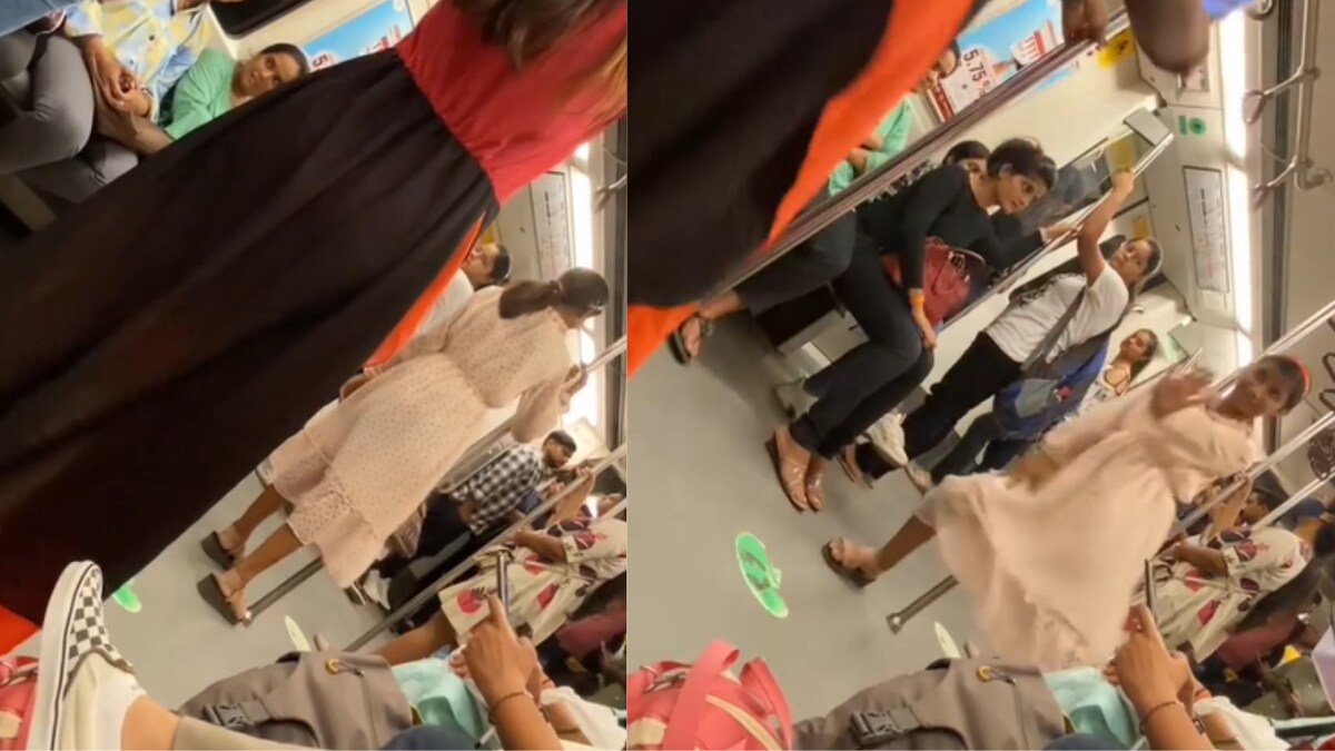 Confidence Ho Toh Aisa Girl Dances Inside Delhi Metro As Friend 5838