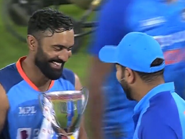 Watch: Rohit Sharma Hands Over The Series Trophy to Dinesh Karthik as The Epic Bromance ...