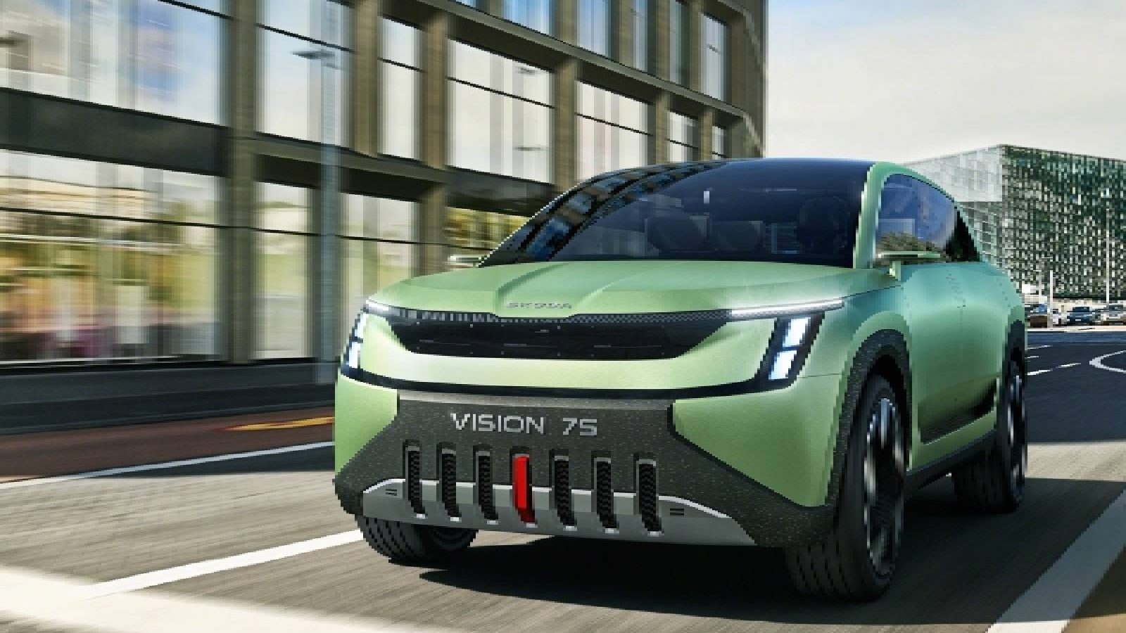 Skoda Vision 7S Concept in Pics: See Design, Features, Interior and ...