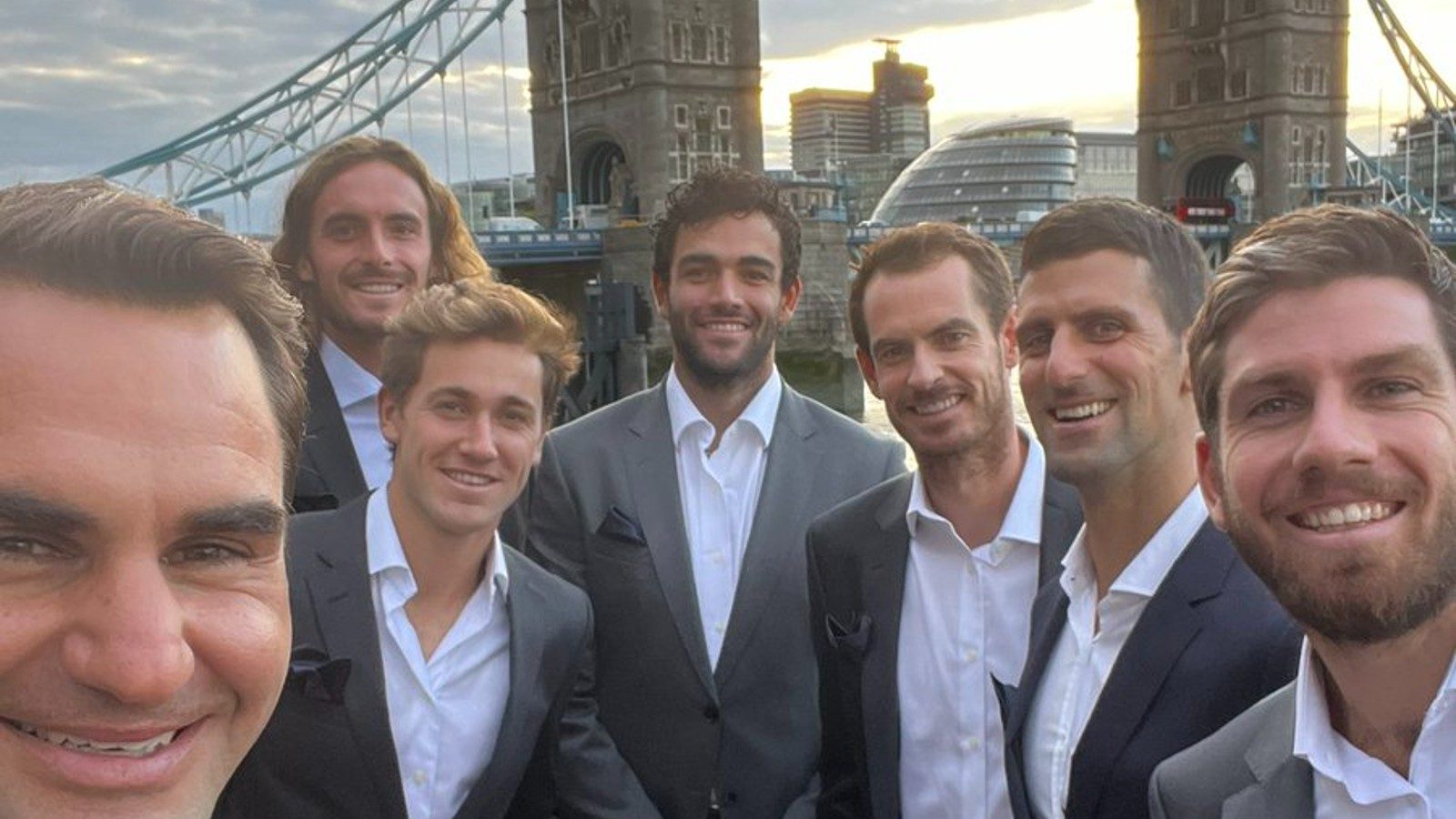 Roger Federer, Novak Djokovic & All Other Tennis Stars in One Frame at ...