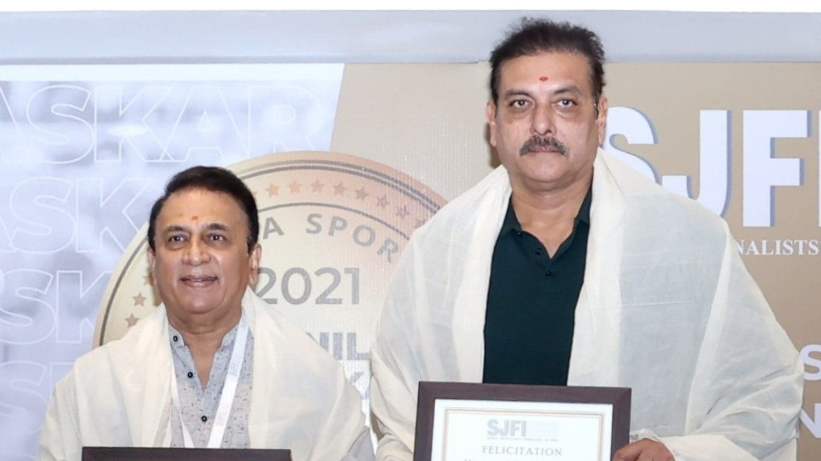 SJFI Gold Medal Presented to Sunil Gavaskar; Honorary Life Membership ...