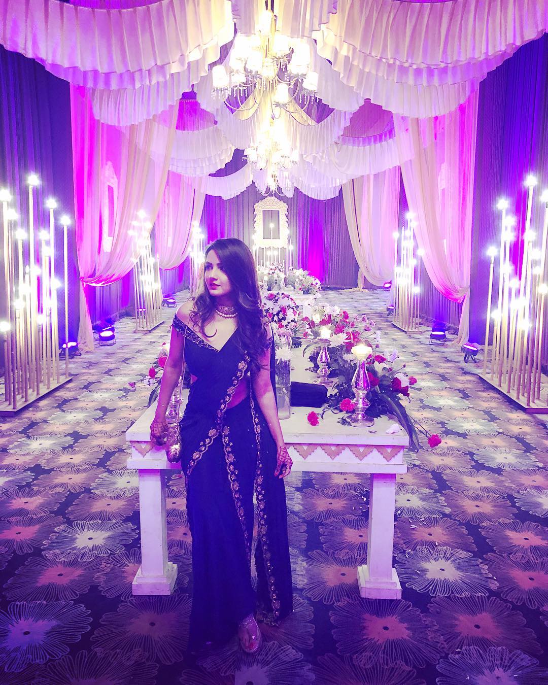 Jasmin Bhasin Is A Vision To Behold In Transparent Lavender Saree ...