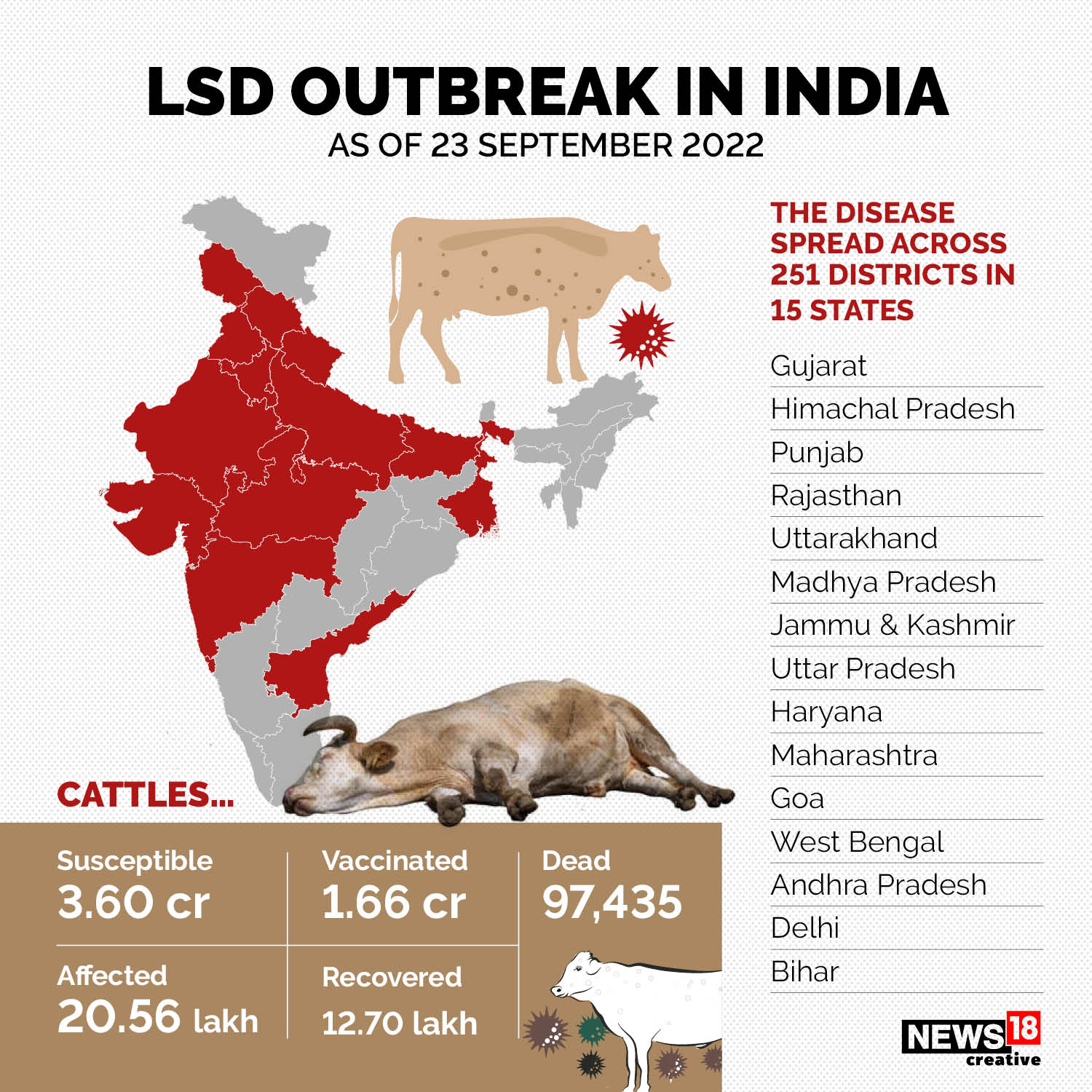 What Is Lumpy Skin Disease That Affected Over 20 Lakh Cattle In India ...