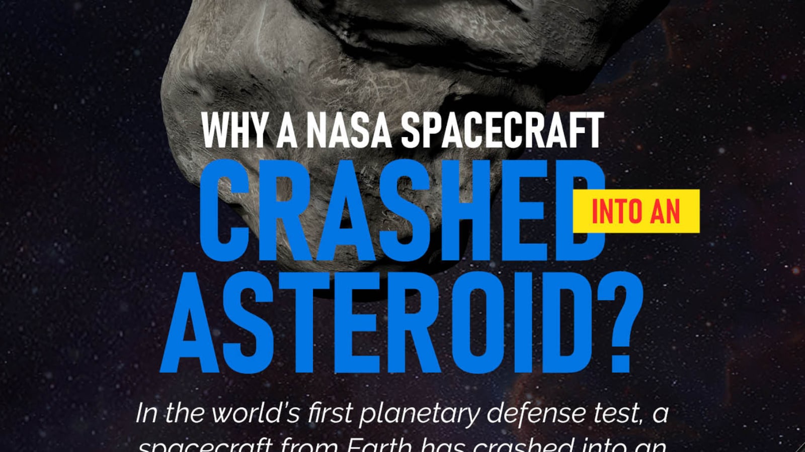 In GFX | Why NASA's DART Spacecraft Crashed into Asteroid in ...