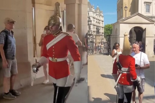 Tourist Refuses to Move Out Of The Way of Queen's Guard, Video Goes ...