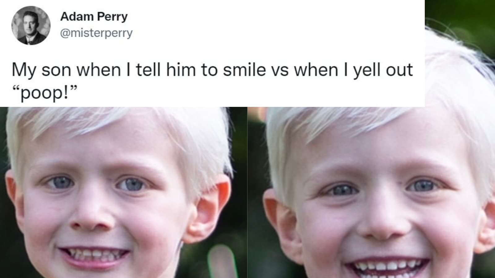 Dad's Hilarious Trick to Get Kid to Smile For First School Day Photos ...