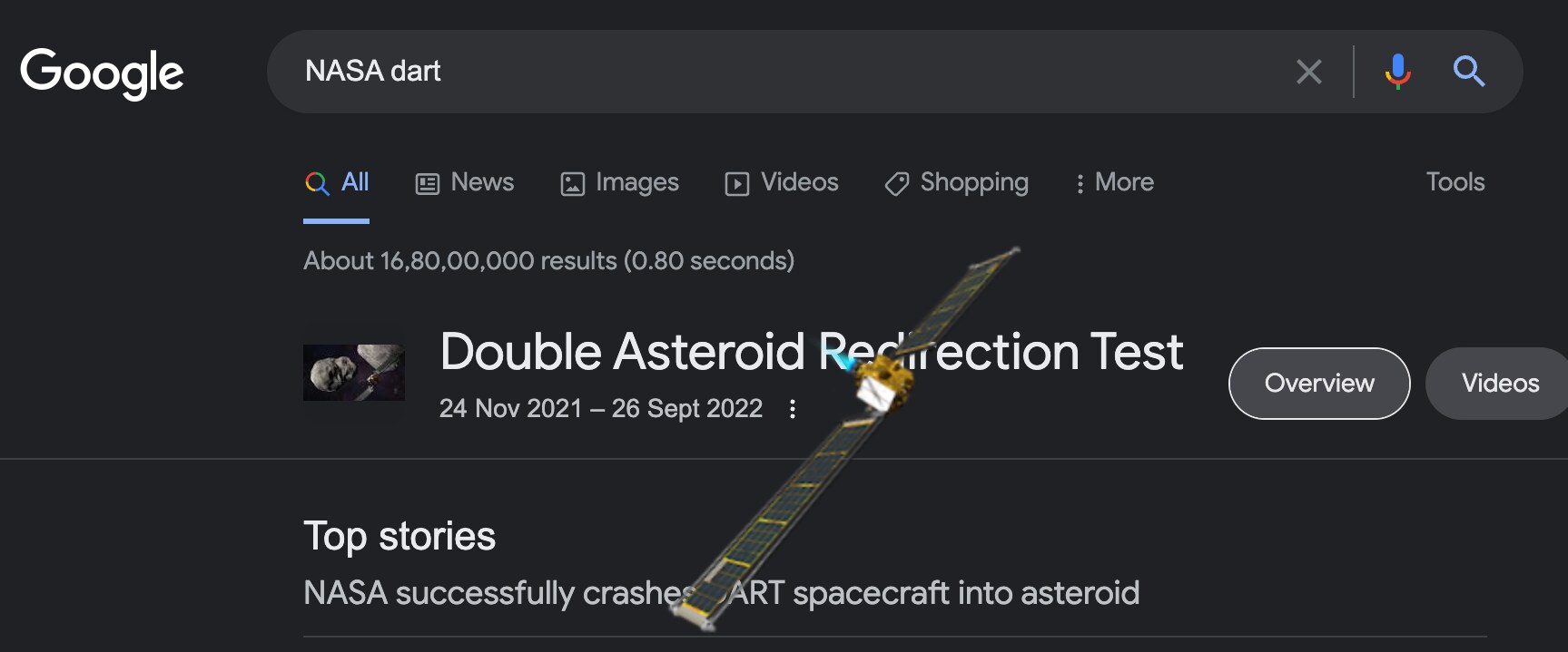 Google Celebrates NASA Spacecraft Crashing into Asteroid With Cool ...