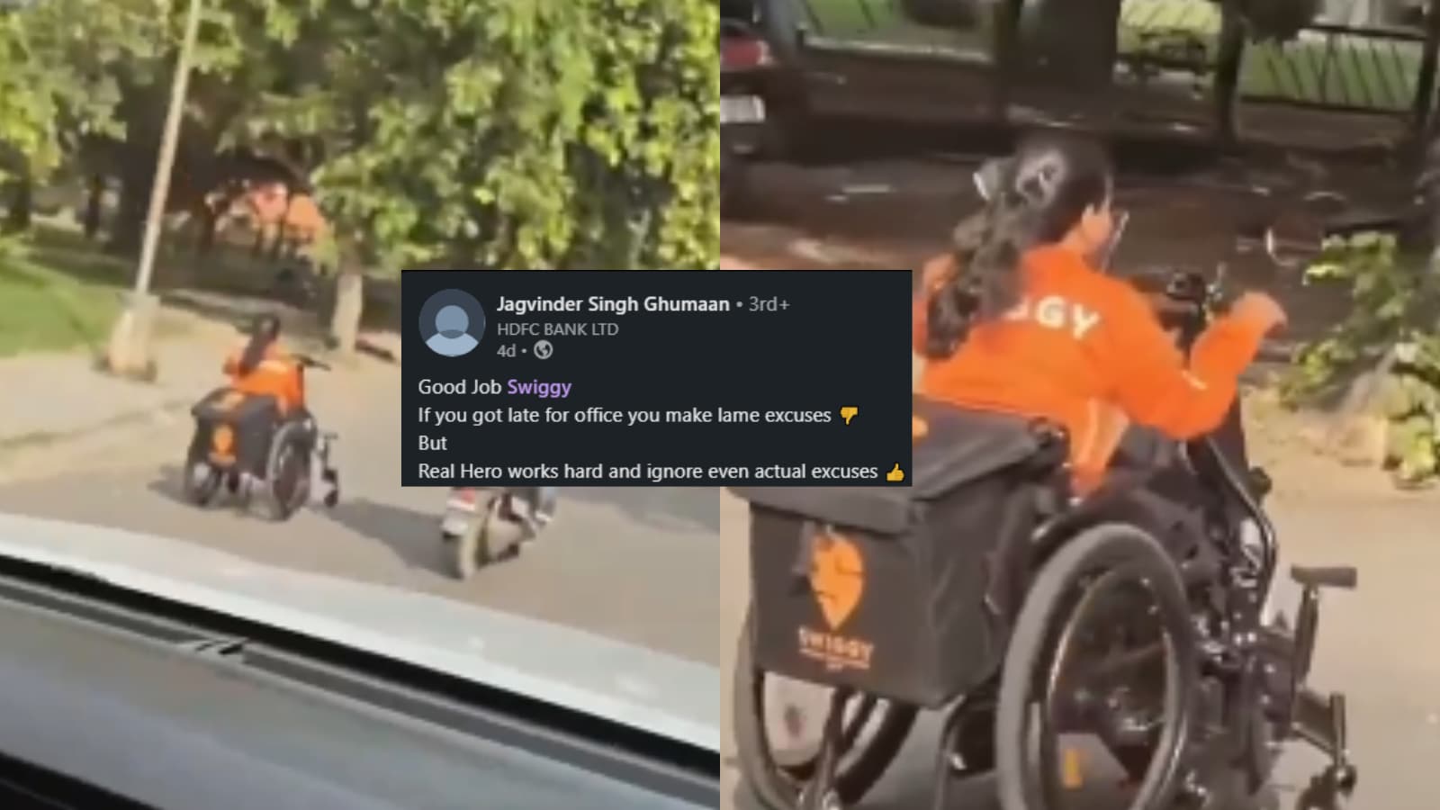 Video Of Differently-abled Swiggy Employee Going to Work is All ...