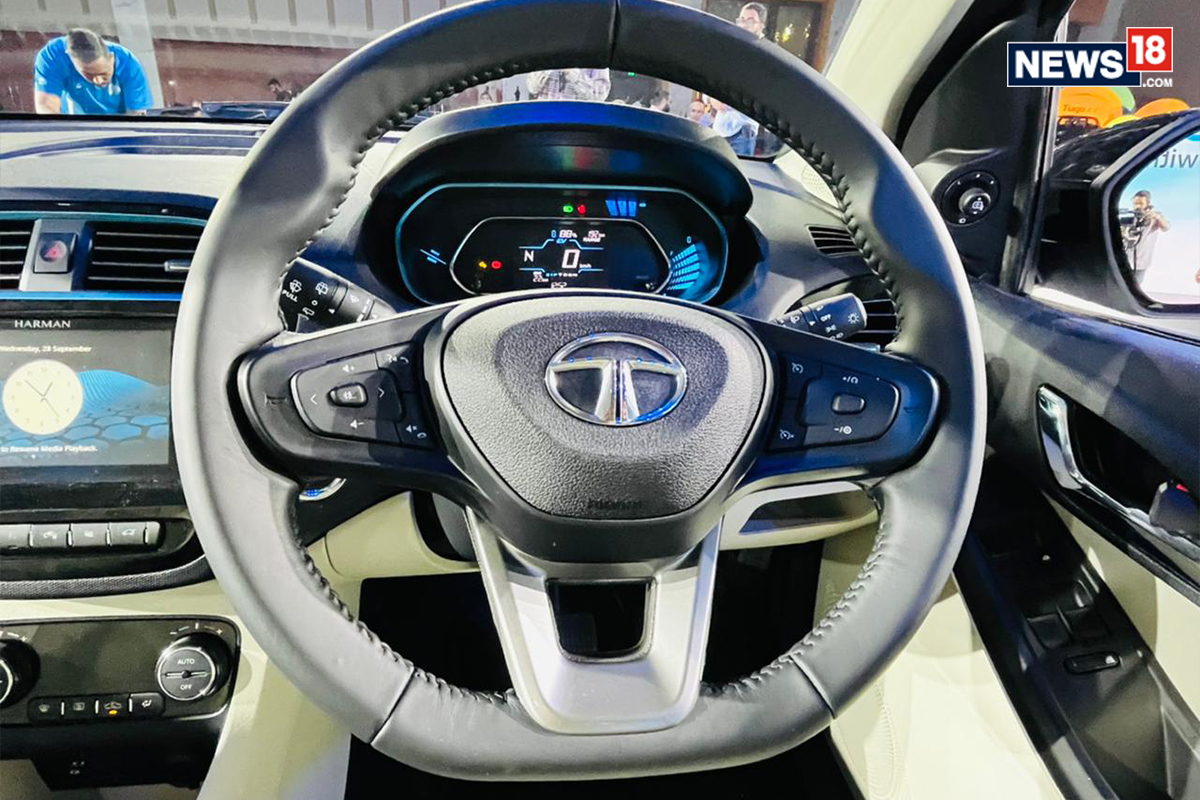 Tata Tiago EV with 315 Km Range in Pics: See Design, Features, Interior ...