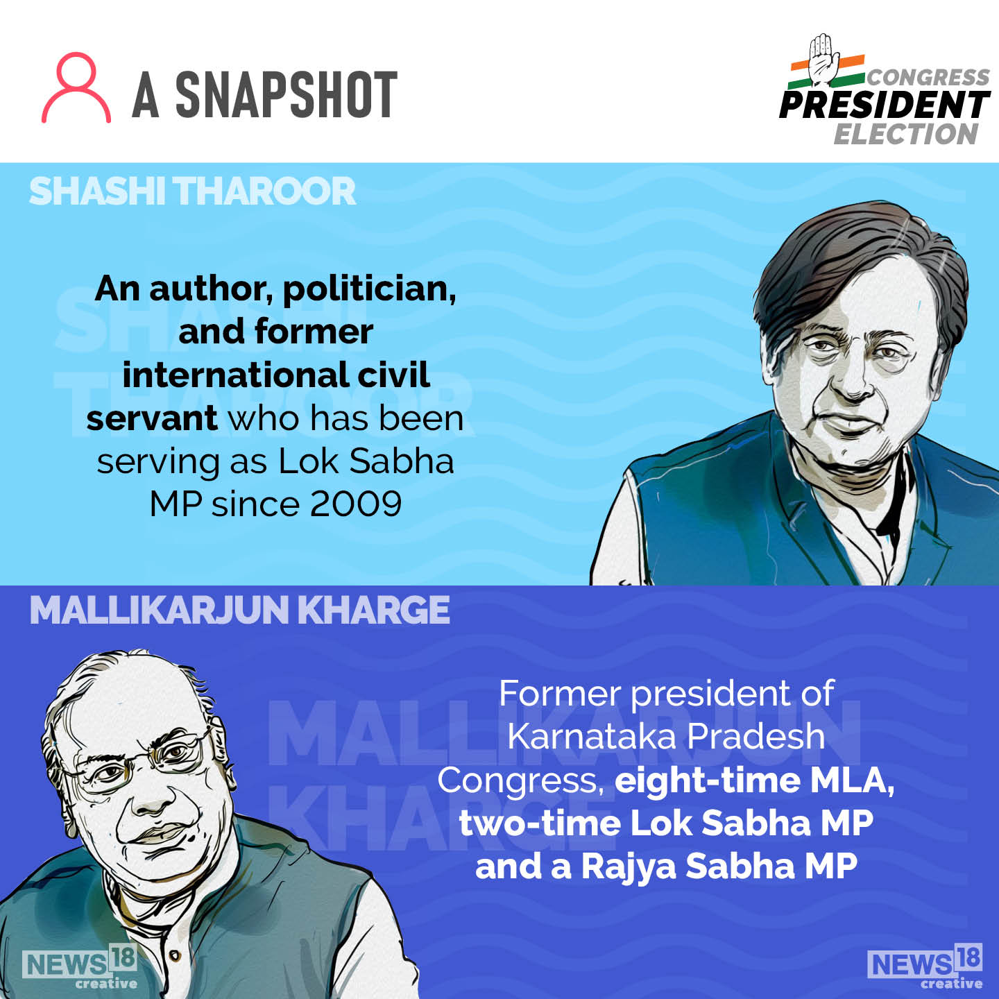 Tharoor vs Kharge: All You Need to Know About the Senior Leaders in Race for Congress President ...