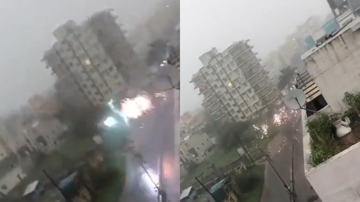 WATCH: Lightning Strikes Electricity Poles in Nashik in Dramatic Video ...