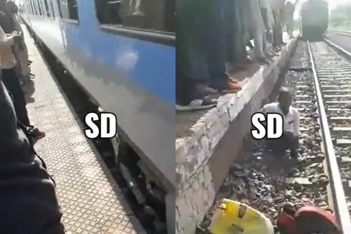 Watch Man Miraculously Survives After Falling On Tracks As Train
