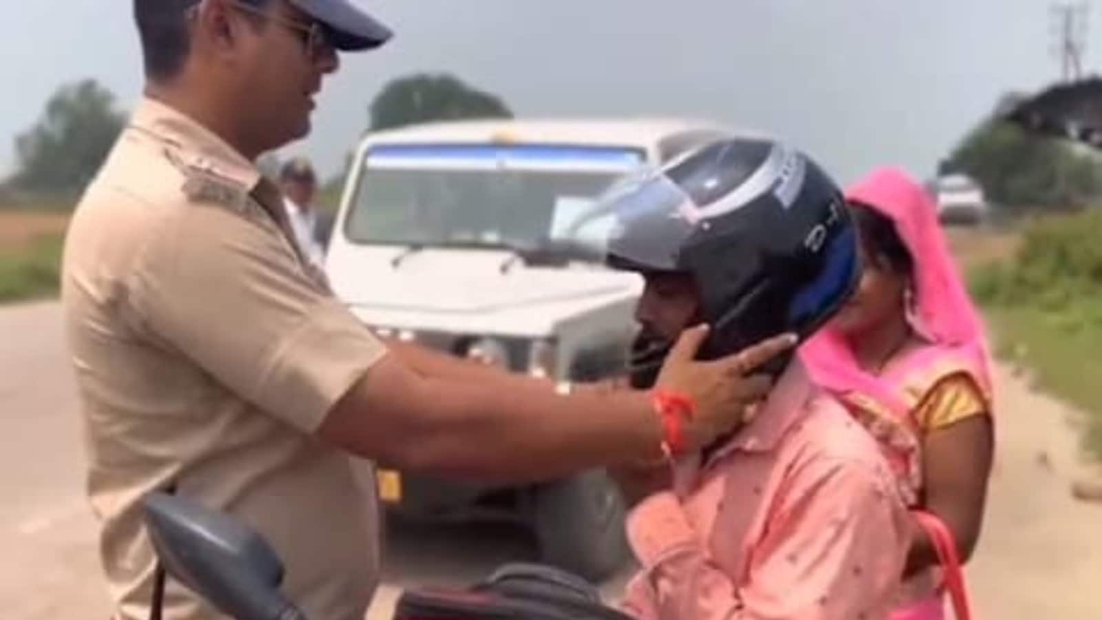Viral Video: Policeman’s Unique Response to Man Riding Bike Without ...