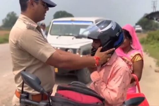 Viral Video: Policeman’s Unique Response to Man Riding Bike Without ...
