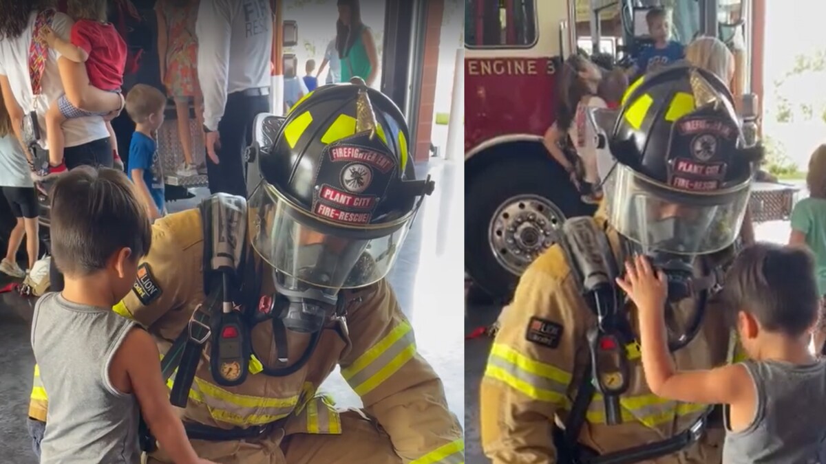 Viral Video Shows Visually-impaired Kid 'Seeing' Fire-fighter Uniform ...