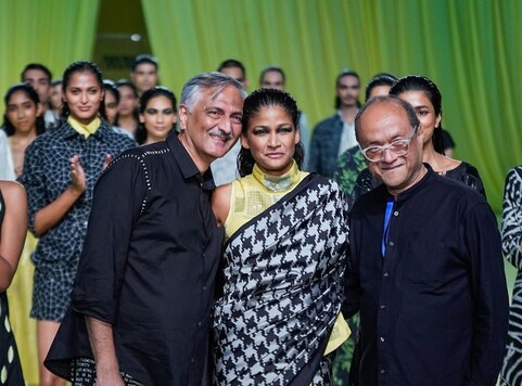 Abraham and Thakore Bring the Iconic Ikat Silk Houndstooth Saree Back ...