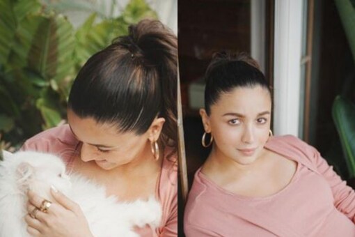 Alia Bhatt Strikes a Pose With Her Cat as She Shoots for Her Maternity ...