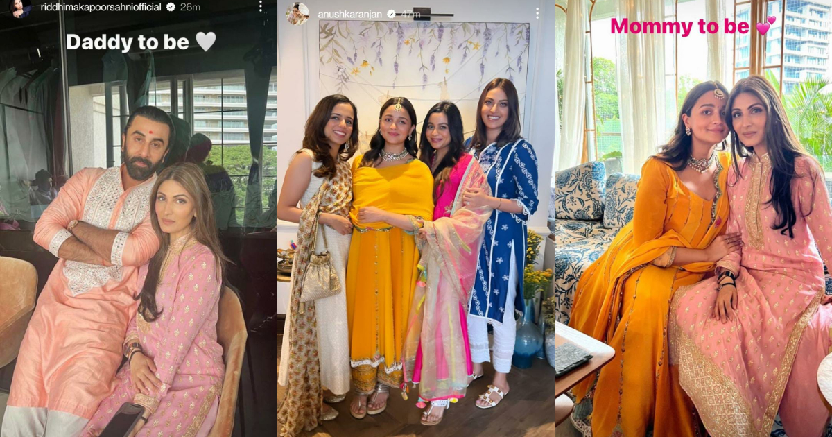 Alia Bhatt Glows In Baby Shower Pics; Ranbir Kapoor Keeps Mom-to-be ...