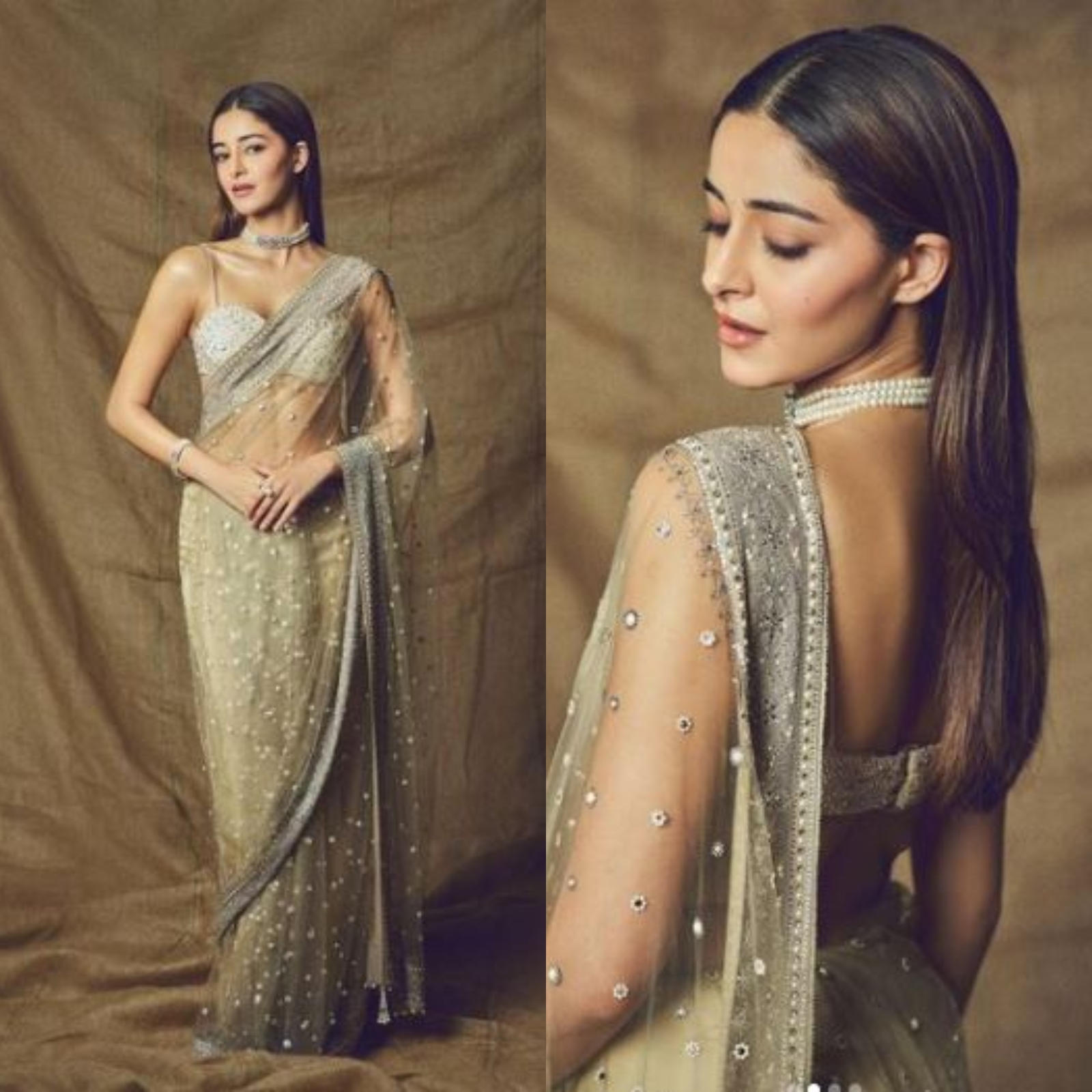 Ananya Panday In White Chiffon Saree Is A Sight For Sore Eyes, Check ...