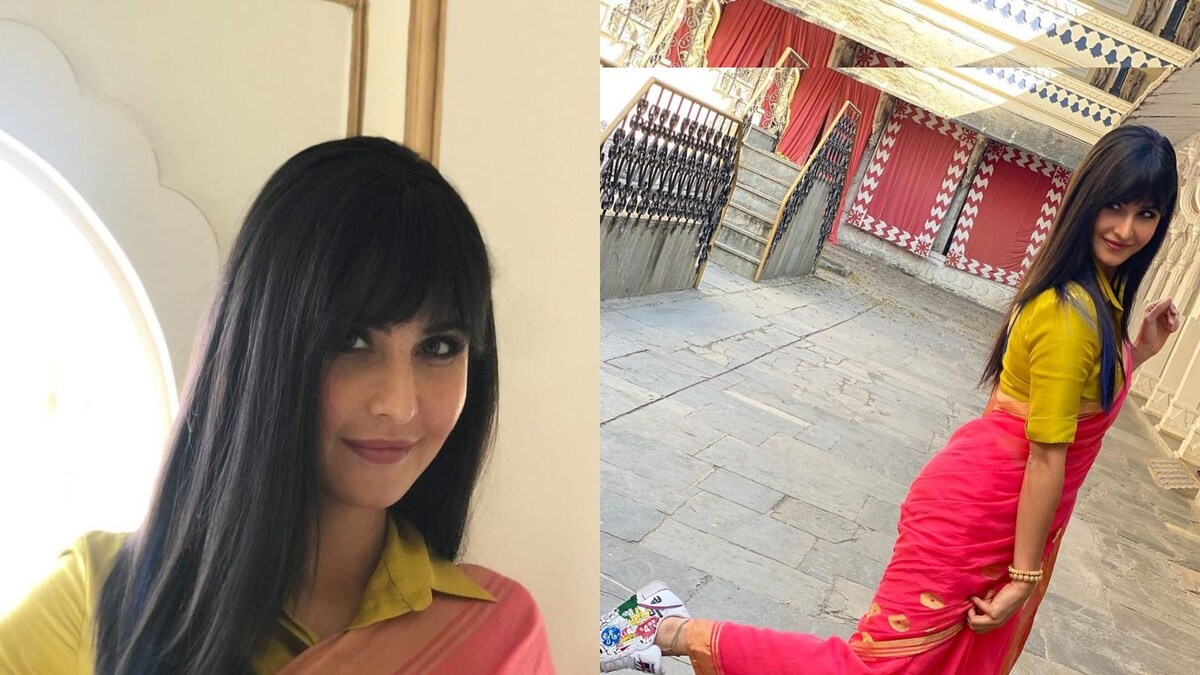 Katrina Kaif Slays in Saree And Sneakers for Phone Booth Promotions ...