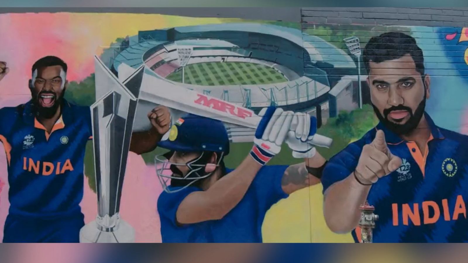 Melbourne Administration Welcomes Team India With Street Art Mural But ...