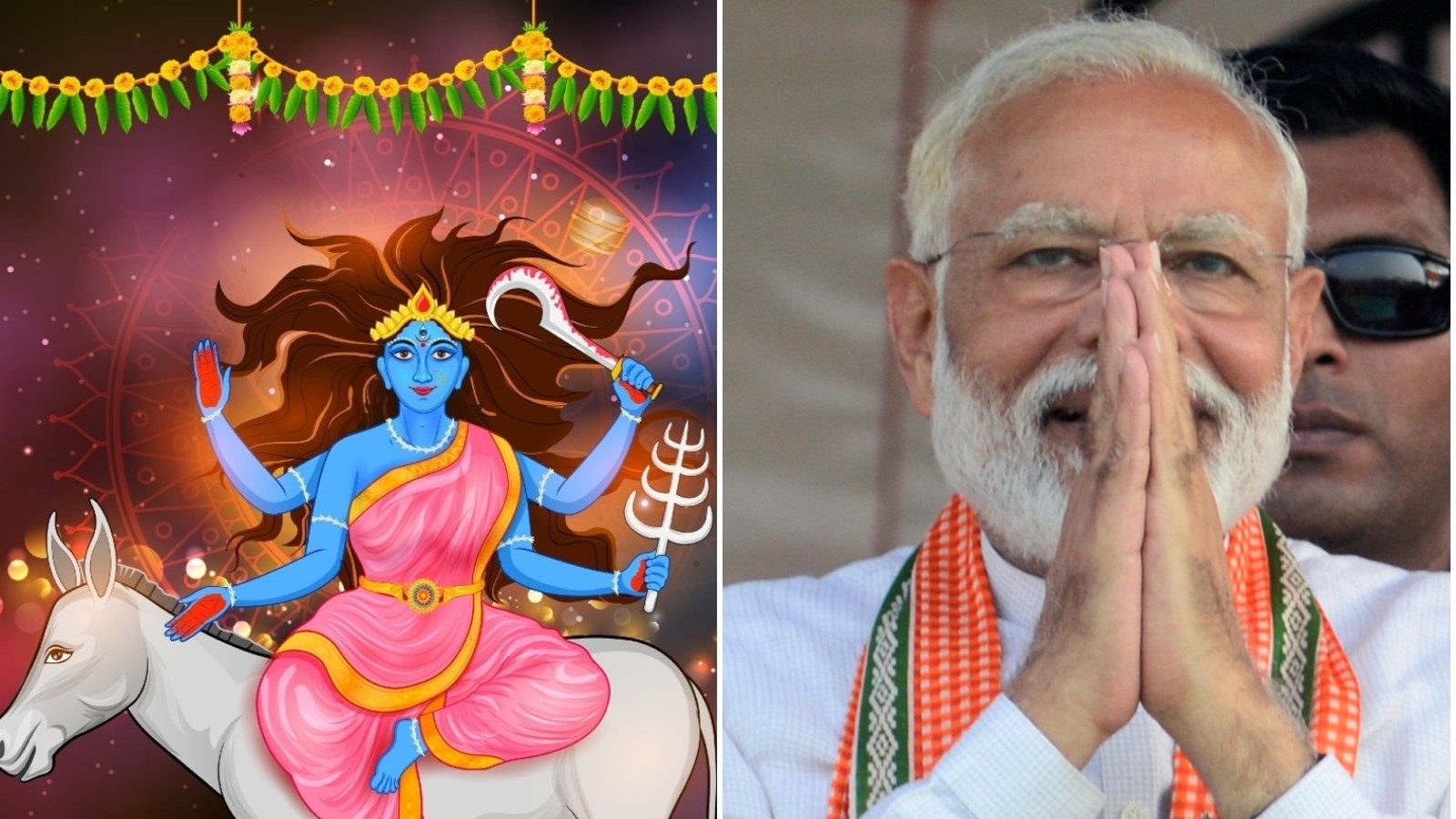 Navratri 2022 Day 7: Prime Minister Narendra Modi Wishes Nation on Maha ...