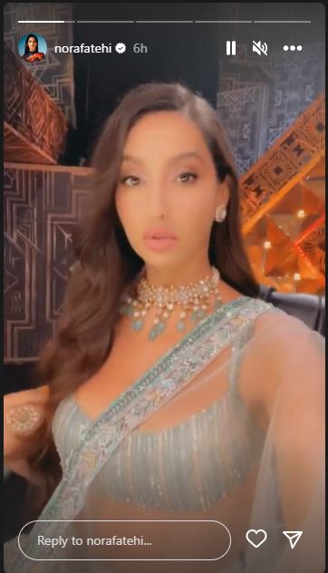 Nora Fatehi Flaunts Toned Body in Black Bra, Shorts in Latest Pics From ...