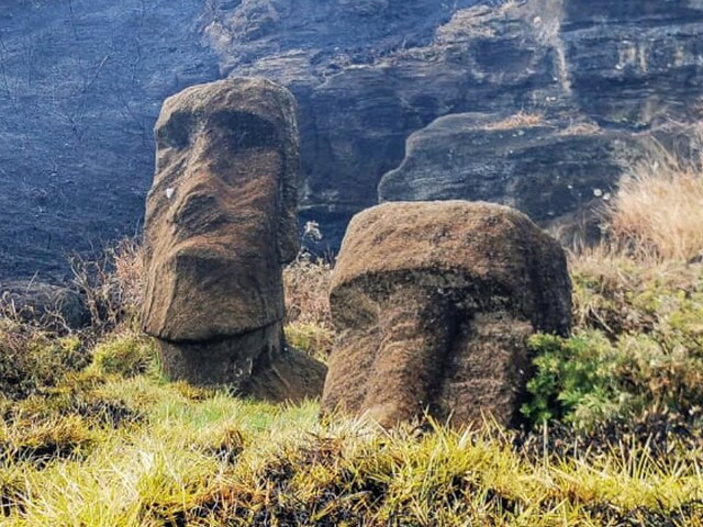 Famous Moai Status Charred in Easter Island Blaze - News18