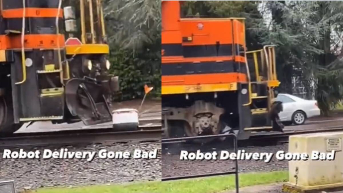 Watch: Delivery Robot Crashes Into Train As Censor Fails To Detect It ...